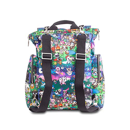 JuJuBe x Tokidoki Diaper Backpack + Messenger Bag, Be Sporty | Multi-Functional, Lightweight, Durable + Travel Friendly | Camp Toki