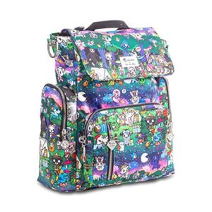 JuJuBe x Tokidoki Diaper Backpack + Messenger Bag, Be Sporty | Multi-Functional, Lightweight, Durable + Travel Friendly | Camp Toki