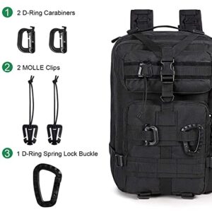 G4Free Tactical Shoulder Backpack Assault Survival Pack Molle Bug Out Bag Rucksack Black 35L