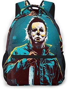 mi-cha-el_myers horror movies backpack large capacity unisex multifunctional fashion schoolbag for teen boys girls