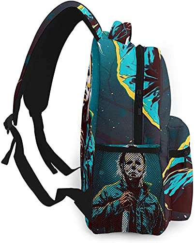 Mi-Cha-El_Myers Horror Movies Backpack Large Capacity Unisex Multifunctional Fashion SchoolBag For Teen Boys Girls