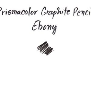 Prismacolor Ebony Graphite Drawing Pencils, Black, 2-Count