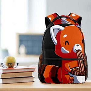 Schoolbag Bookbag Red Panda Backpack for Teen Girls Boys School Bags Fits 14 Inch Laptop Bag