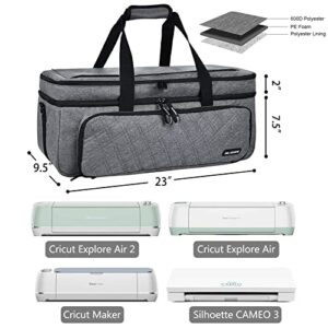 Carrying Case for Cricut Maker, Double-Layer Cricut Bag for Cricut Machine with Cover and Cutting Mat Pocket Compatible with Cricut Explore Air, Air 2, Maker, Maker 3, Organization and Storage Bags, Cricut Accessories