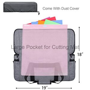 Carrying Case for Cricut Maker, Double-Layer Cricut Bag for Cricut Machine with Cover and Cutting Mat Pocket Compatible with Cricut Explore Air, Air 2, Maker, Maker 3, Organization and Storage Bags, Cricut Accessories