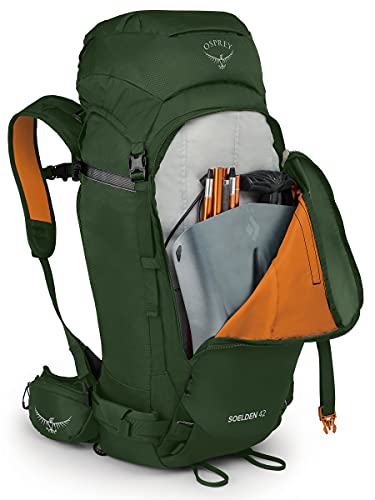 Osprey Soelden 42 Men's Backcountry Ski and Snowboard Backpack, Dustmoss Green