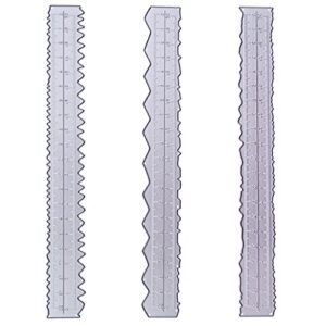 jhgcvx 3 pieces 8.4 inches metal irregular edges ruler deckle edges ruler measuring embossing cutting dies paper tearing ruler for card making scrapbooking craft decor school office diy tools