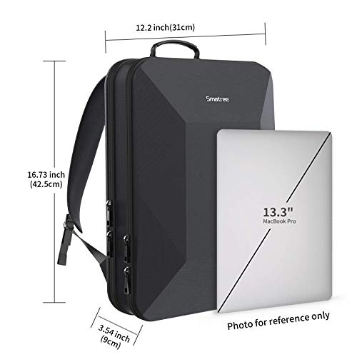 Smatree 16inch Laptop Backpack for Men, Business Travel Big Backpack, Shock Protective Laptop Bag for 13-16 inch MacBook Pro 2021 Newest, Macbook Pro 2021 16inch and 12.9/13/14/15.6 inch Laptop,Black