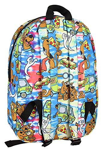 Scooby Doo Themed Allover Design Tie Dye Travel Laptop Backpack