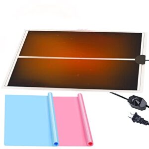 resin curing heating mat, resin curing machine with 2 pcs silicone mats for fast curing epoxy resin, resin dryer for silicone molds, resin molds, resin supplies