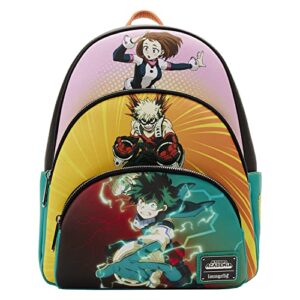 loungefly my hero academia triple pocket scene mini backpack