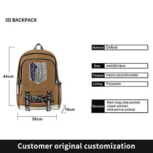 Attack on Titan Backpack Oxford School Bag Teenager Child Bag Travel Backpack (3)