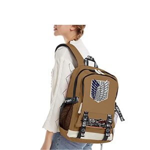 Attack on Titan Backpack Oxford School Bag Teenager Child Bag Travel Backpack (3)