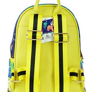 KBNL SpongeBob 11 inch Faux Leather Mini Backpack - A21343, Multicolor, Small