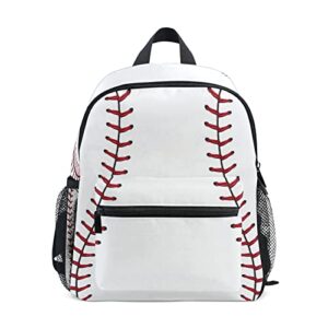 auuxva baseball lace sport ball kids toddler backpack for men women, preschool shoulder bag school bookbag backpack for boy girls student baby diaper bag nursery bag