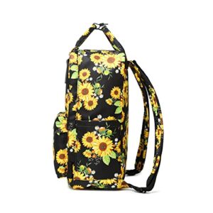 NOHCLIE Print Laptop Backpack, Classic College School Backpack,Water Resistant Casual Daypack Bookbag for Women (Sunflower) Medium