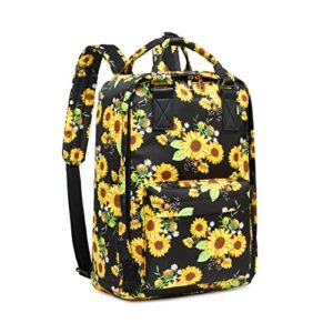 NOHCLIE Print Laptop Backpack, Classic College School Backpack,Water Resistant Casual Daypack Bookbag for Women (Sunflower) Medium