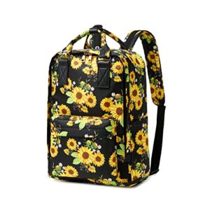 NOHCLIE Print Laptop Backpack, Classic College School Backpack,Water Resistant Casual Daypack Bookbag for Women (Sunflower) Medium