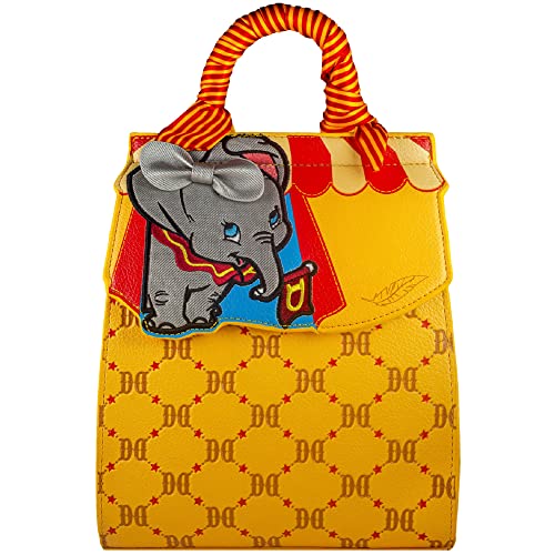 Danielle Nicole Disney Dumbo Mini Backpack, Monogram Small Handbag Purse, Yellow