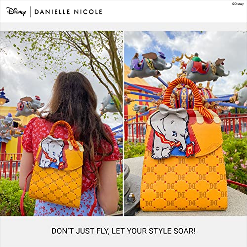 Danielle Nicole Disney Dumbo Mini Backpack, Monogram Small Handbag Purse, Yellow