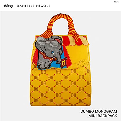 Danielle Nicole Disney Dumbo Mini Backpack, Monogram Small Handbag Purse, Yellow