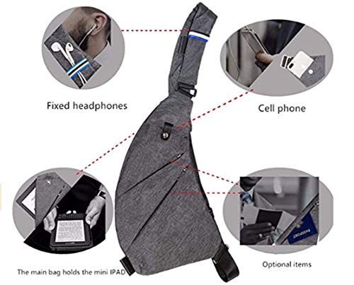 Xinxinyu Sling Bag Chest Backpack Casual Daypack Shoulder Crossbody Lightweight Anti Theft Outdoor Sport Travel Hiking for Men Women