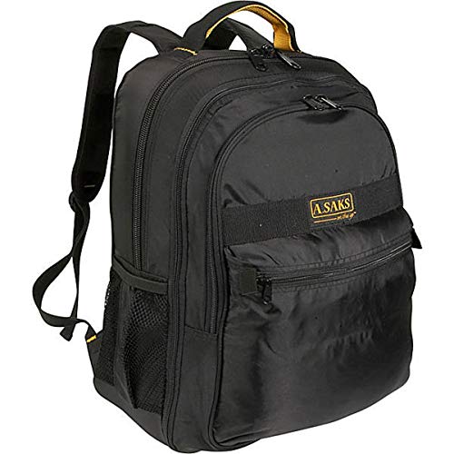 A.Saks Deluxe Expandable Laptop Backpack (Black)