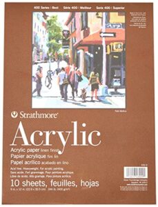 strathmore acrylic paper pad 9″x12″-10 sheets -430900