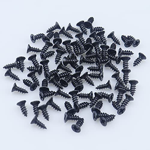 Frame Picture Turn Button Fasteners Set 100 Pieces Picture Frame Hardware Backing Clips with 100 Pieces Screws for Craft, Hanging Pictures, Photos, Drawing, Black (Turn Button)