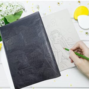 MyArtscape Graphite Transfer Paper - 9" x 13" - 25 Sheets - Waxed Carbon Paper for Tracing (Black)