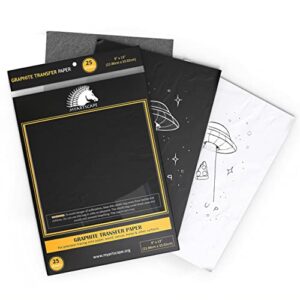 MyArtscape Graphite Transfer Paper - 9" x 13" - 25 Sheets - Waxed Carbon Paper for Tracing (Black)