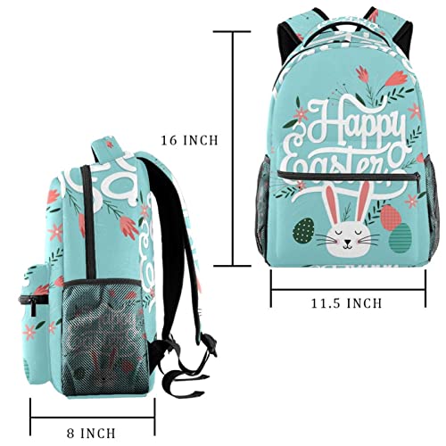 Happy Easter Cute Bunny Backpack for Girls Boys for School Backpacks