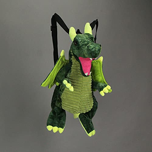 Magical Furry Plush Green Dragon Mini Backpack