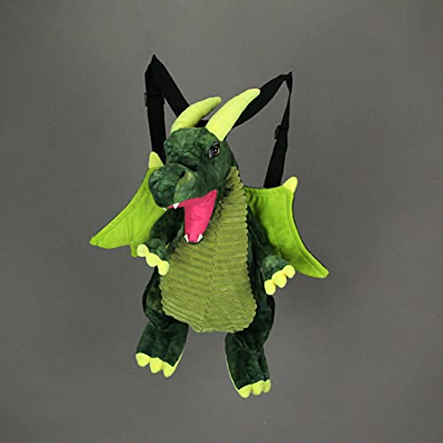 Magical Furry Plush Green Dragon Mini Backpack