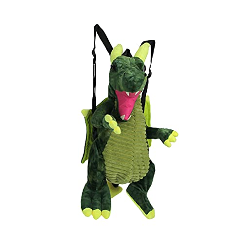 Magical Furry Plush Green Dragon Mini Backpack