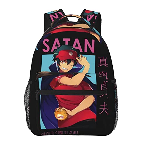 Anime The Devil Is A Part Timer! Laptop Backpack College Bookbag Travel Casual Daypack Boys Girls