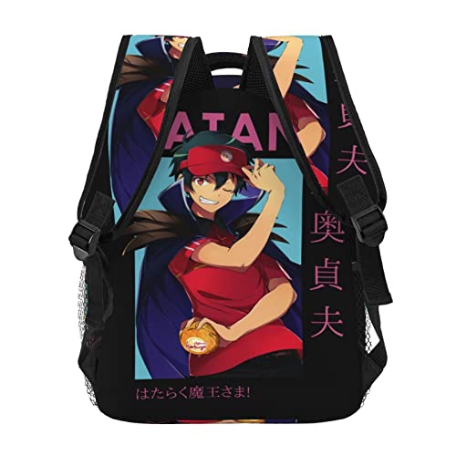 Anime The Devil Is A Part Timer! Laptop Backpack College Bookbag Travel Casual Daypack Boys Girls