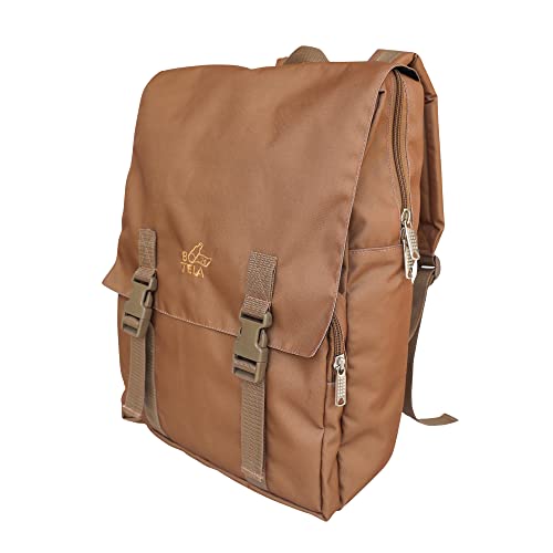 BOTELA - Sustainable 15.6" Laptop Backpack, Made with 100% Polyester Fabric From Recycled Plastic Bottles, EcoFriendly Bag, Beige