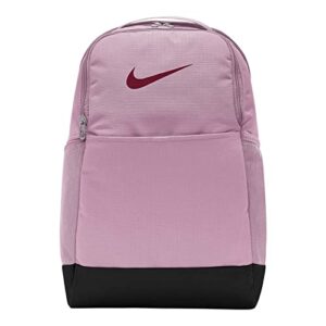 nike brasilia 9.5 training backpack (medium, 24l) (orchid/black/dark beetroot, medium 24 l)