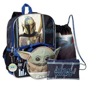 star wars the mandalorian grogu 5 pc backpack set