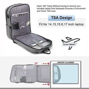 LOVEVOOK Laptop Backpack Work Backpack for Women Men 17 Inch with TSA & Anti Theft Lock Design Travel Computer Bag College Bookbag