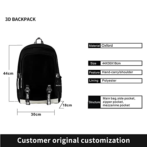 ItsFunneh Krew District Bag Harajuku Funny Backpack Adults Kids 2022 Casual Rucksack Unisex Daypack (WP10903-6)