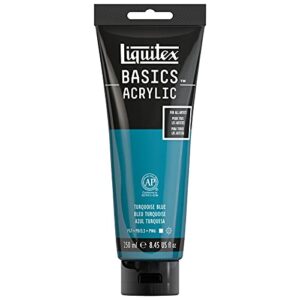 liquitex basics acrylic paint, 250ml (8.5-oz) tube, turquoise blue