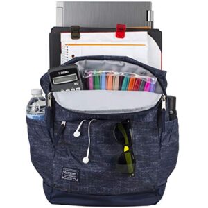 Eastsport Everyday Classic Backpack with Interior Tech Sleeve, Navy Chambray