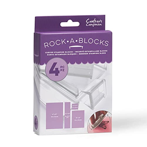 Crafter's Companion - Craft Supplies RockaBlocks (4 Pack) - Fits Wide Variety of Stamps