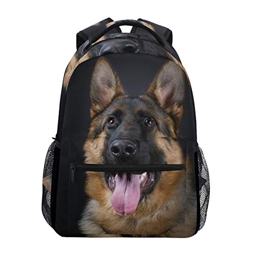 TropicalLife German Shepherd Dog Backpacks School Bookbag Shoulder Backpack Hiking Travel Daypack Casual Bags