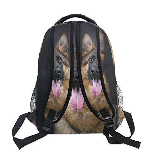 TropicalLife German Shepherd Dog Backpacks School Bookbag Shoulder Backpack Hiking Travel Daypack Casual Bags