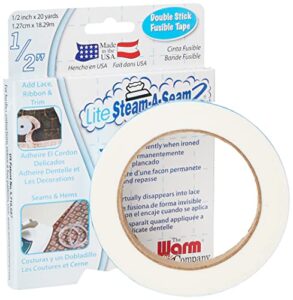 warm company lite steam-a-seam 2 double stick fusible web: 1/2×20 yds