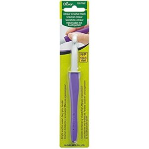 clover 1057/np amour crochet hook, size n/p/10.0mm