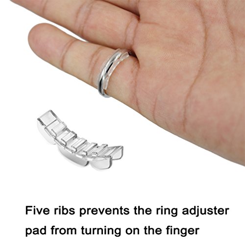 Coopache 2 Styles Invisible Ring Size Adjuster for Loose Rings – Ring Guard, Ring Sizer, 11 Sizes Fit for Man and Woman Ring